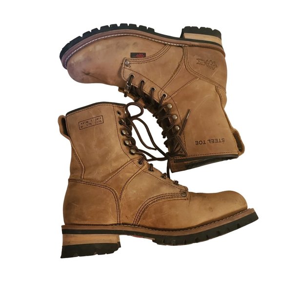 Field & Forest | Shoes | Field Forest 5d Brown Leather Work Boots Lace ...